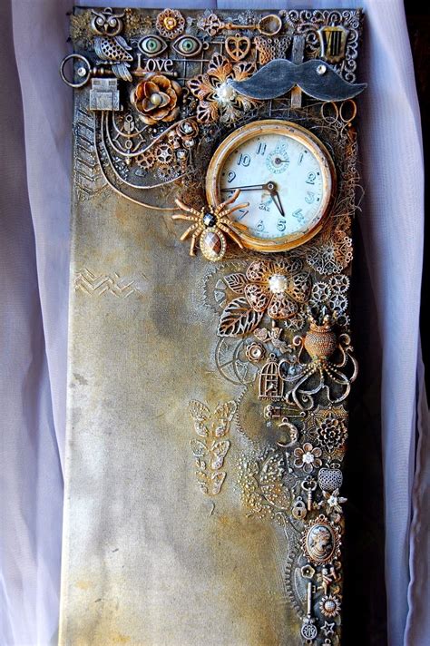Steampunksteampunk Mixed Media Art Canvas Steampunk Mixed Media Art Mixed Media Art Projects