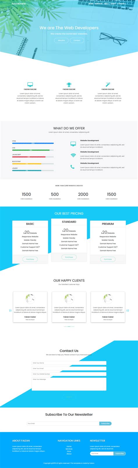 Create Custom Website Using Html Css Bootstrap By Faizangulzar784