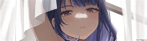 A Girl With Long Purple Hair Genshin Impact HD Wallpaper Download