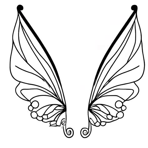 Printable Butterfly Wings Coloring Page
