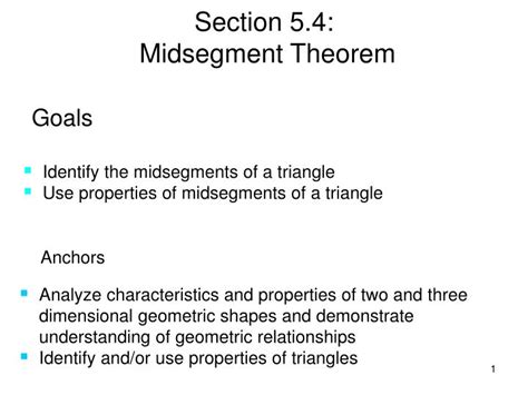 ppt section 5 4 midsegment theorem powerpoint presentation free