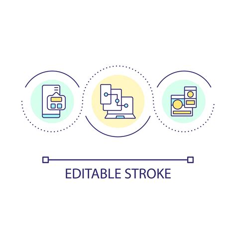 Publishing Content Loop Concept Icon Posting Information Social Media
