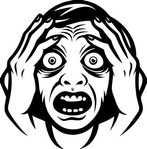 Frightened Person Drawing
