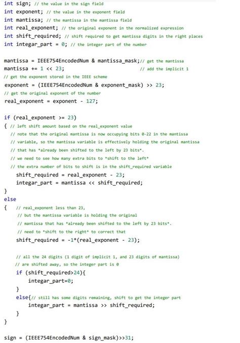 Convert C Code To Mips Code Floatdecoder Part In