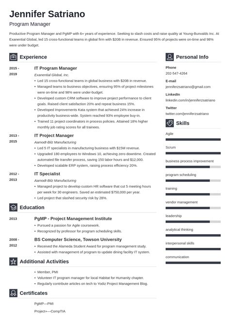Program Manager Cv—examples And 25 Writing Tips