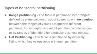 Postgre Sql Table Partitioning PPT