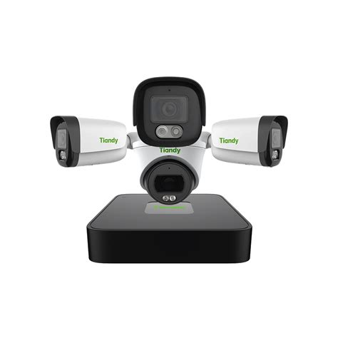 Camera Set 4pcs 4mp 1 Nvr 3 Bullet Camera 1 Dome Camera Treco