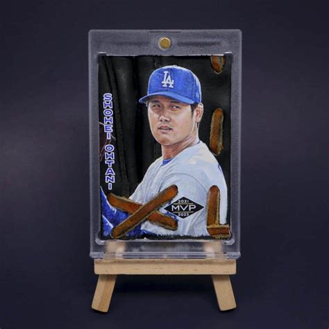 Shohei Ohtani La Dodgers Painted Glove Portrait Card Art Japanball