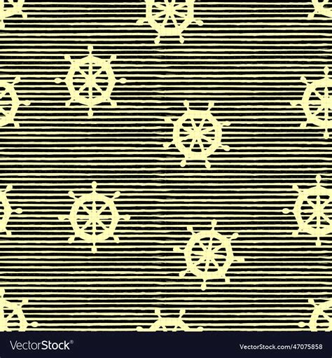 Marine Pattern In Retro Style Royalty Free Vector Image