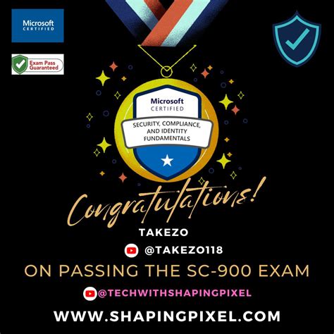 Microsoftcertified Microsoftsecurity Microsoftfundamentals Sc900 Exampassed Shapingpixel