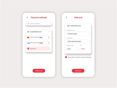 Payment Details Ui App Design By Adriana Ch On Dribbble