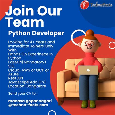 Mnc Python Developer Fastapi Sql Aws Gcp Azure Javascript Cloud Manasa G