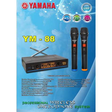 Jual Mic Yamaha Ym 88 Mic Wireless Tanpa Kabel Mic Double Digital