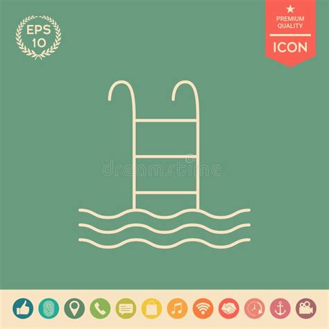 Pool Icon Symbol Stock Vector Illustration Of Leisure 119058866