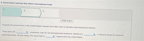 Solved Government Policies That Affect International