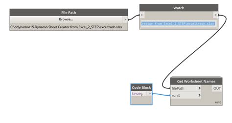 How To Get Worksheet Names Excel File Packages Dynamo