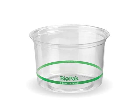 Biopak Pla Food Container 500ml Clear Berica Packaging Nz