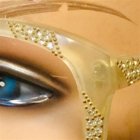 Stendahl Accessories Vtg Stendhal France Crystal Eyeglass Frames