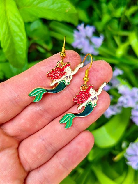Ariel The Little Mermaid Earrings Etsy