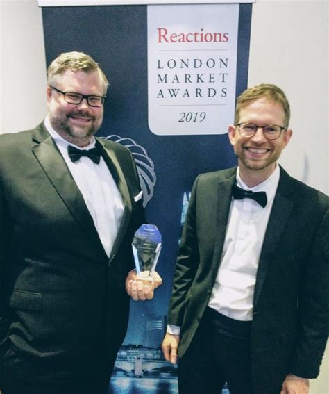 Dag Lohmann On Linkedin Stefan And Brandon At The Reactions 2019 London Market Awards Katrisk…
