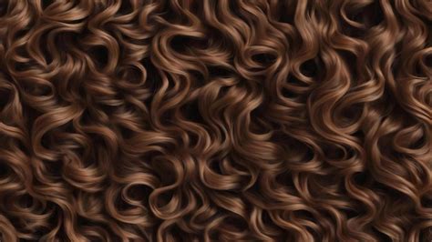 Premium Photo Curly Brown Hair Texture Seamless Pattern For Your Design