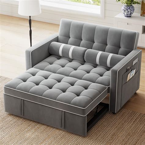 Marsail Sofa Bed 3 In 1 Pull Out Couch With Usb Charging Storage