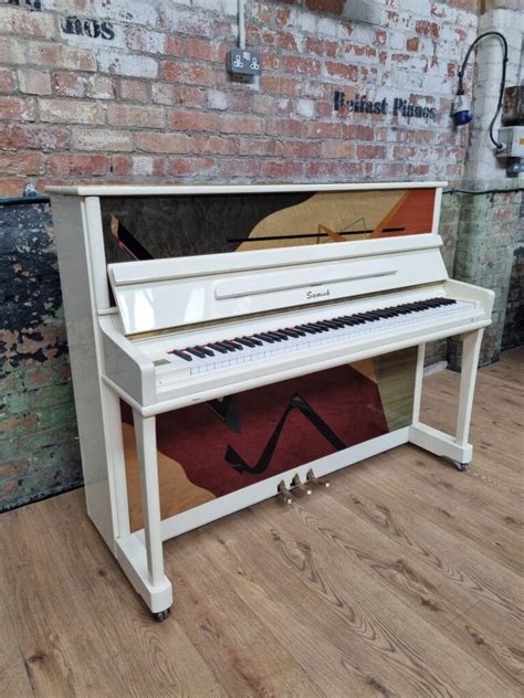 Samick J 3101 White Upright Art Case Limited Very Rare