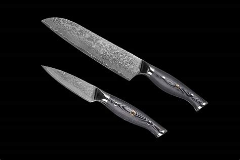 Messer Set Damast 2 Tlg Santokumesser Obst Und Gemüsemesser 2 Tlg 3