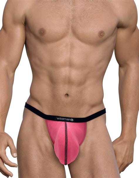 Wildmant Modal Micro Thong Big Boy Pouch Pink