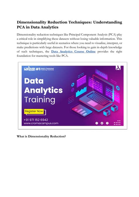 Ppt Dimensionality Reduction Techniques Understanding Pca In Data