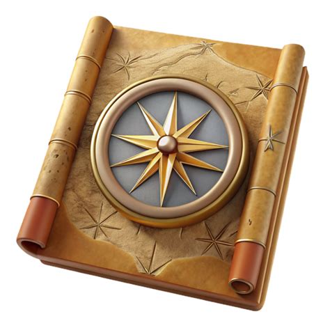 Impressive Vintage Old Map With Compass Rose Overlay Cutout Genuine 57661781 Png