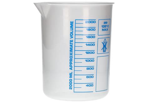 Griffin Beaker In Pp Laboratory Beaker With Printed Blue Volume Scale