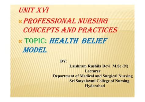 Health Belief Model Ppt