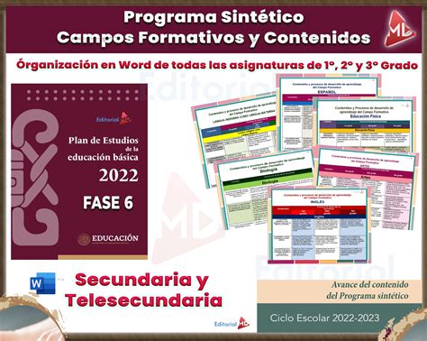 Programa Sintetico De Secundaria Y Teles Contestado