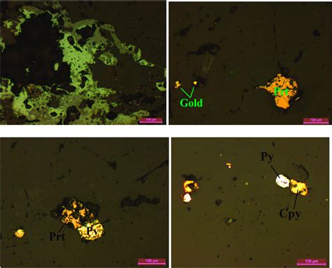 Reflected Light Microscope Images Showing Associations Of Hematite