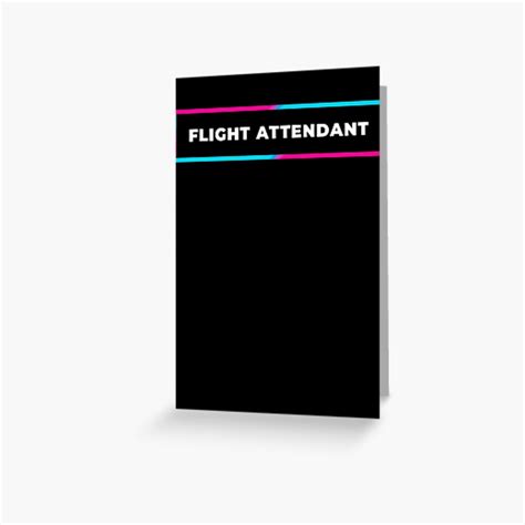 Flight Attendant Retro Gradient Frame Greeting Card For Sale By Svpod