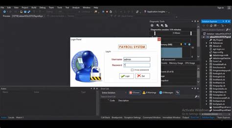 Payroll System Desktop Application Project In Vb Net With Source Code And Report Download