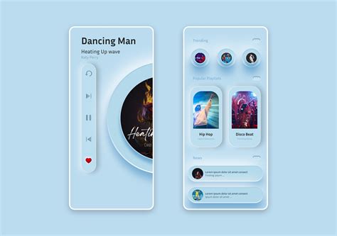 Music App Ui Neumorphism Figma