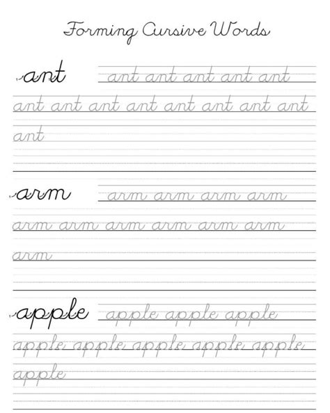 Printable Cursive Join Practice Worksheets Printablelib