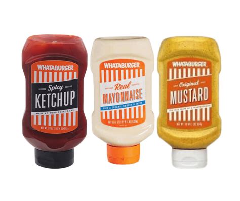 Whataburger Spicy Ketchup Mustard Mayo Pack Of 1 Each