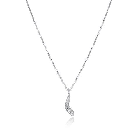 Small Single Wing Diamond Set Platinum Pendant G Collins And Sons