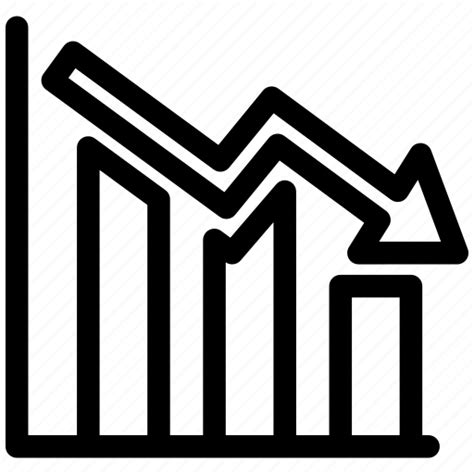 Loss Chart Arrow Diagram Graph Down Growth Icon Download On