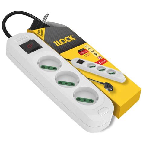 Ilock Power Strip 3 Outlets Without Earthing Basic 3 M Ilock
