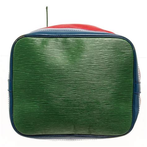 Louis Vuitton Red Blue And Green Tricolor Epi Leather Noe Shoulder Bag