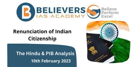 Renunciation Of Indian Citizenship Believers Ias Academy