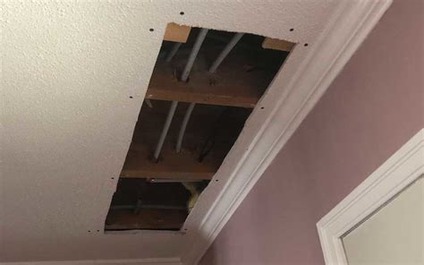 Fix Ceiling Drywall Hole How To Patch A Large Hole In Drywall