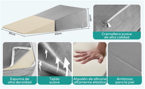 Almohada Triangular Almohad A Antireflujo Adulto Algodón De Silicona