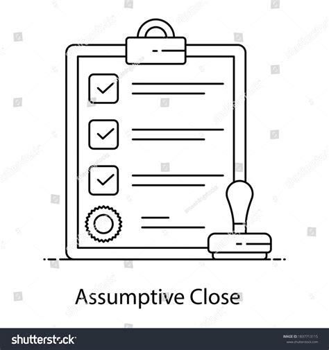Assumptive Close Vector Stamp Document Stock Vector Royalty Free