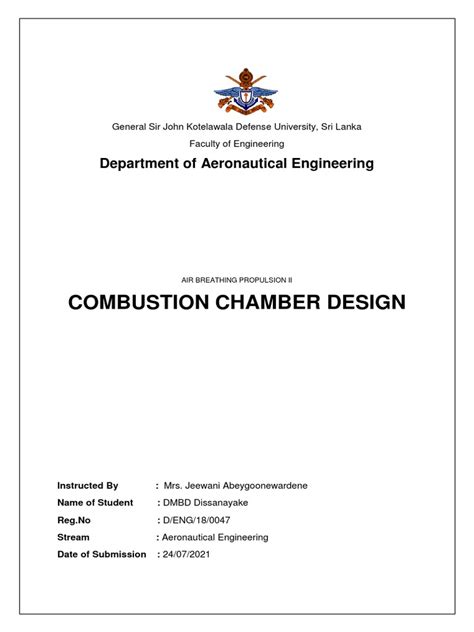 Cannular Combustion Chamber Design Pdf Combustion Engines