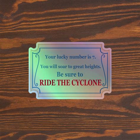 Ride The Cyclone Holographic Sticker Etsy
